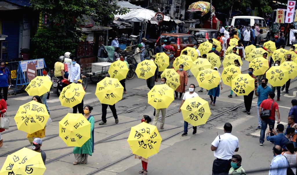 Leftist Student & Youth organisations protest against NEP 2020