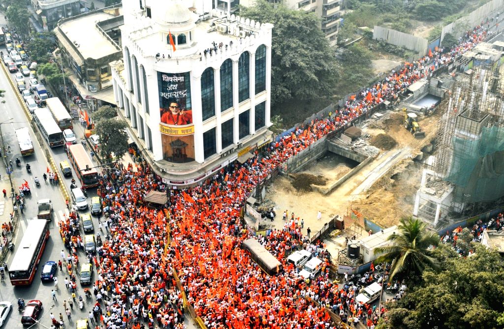 : Mumbai: Members of Sakal Hindu Samaj take out a protest rally against ...