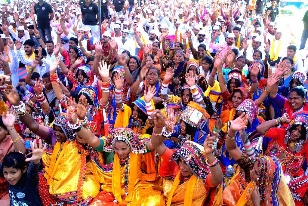 Members of the Ghora Banjara community take out a public awareness ...