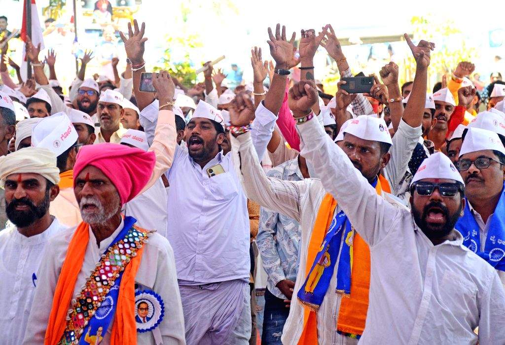 Members of the Ghora Banjara community take out a public awareness ...