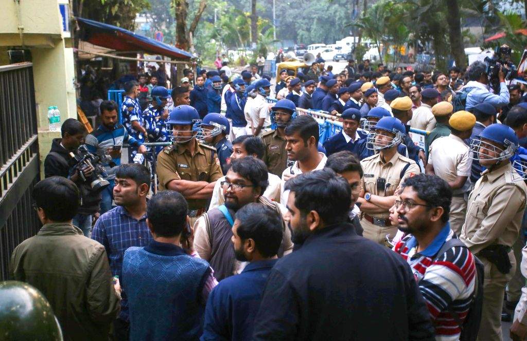 Members of the West Bengal Junior Doctor Front stage a protest in front ...
