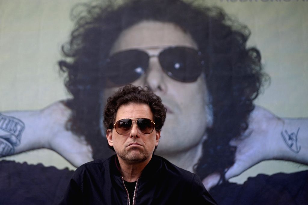 Andres Calamaro during a press conference to announce his "Bohemio" tour