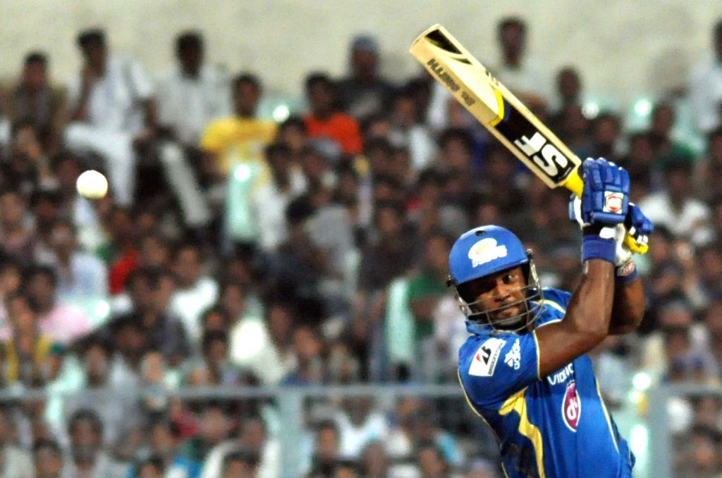 MI player Aditya Tare in action during the match between Rajasthan ...