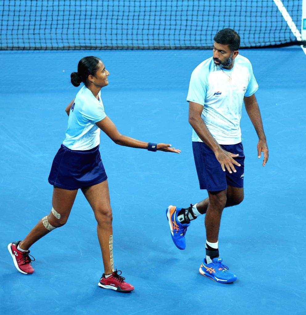Mixed Doubles Final tennis match against Chinese Taipei’s Liang En-shuo ...
