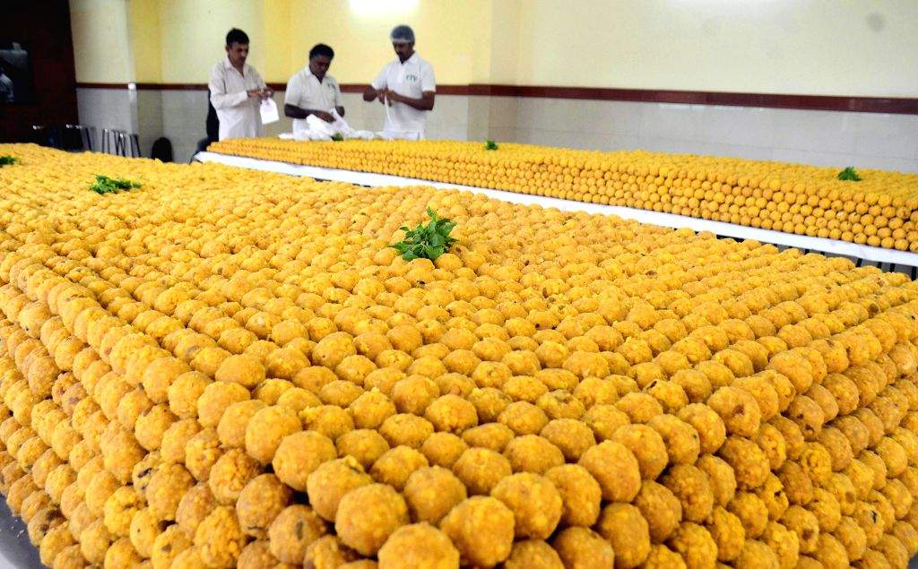 MLC TA Sharavana performs a puja on one lakh 'Laddu' as part of the ...