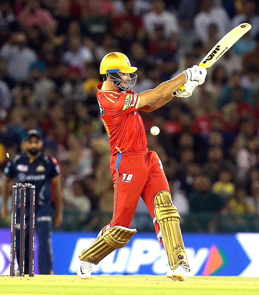 Mohali : PBKS' Matt Short plays a shot