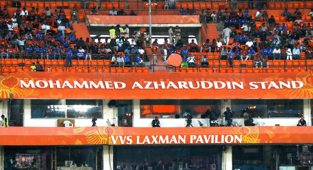 Mohammed Azharuddin Stand' at the Rajiv Gandhi International Cricket ...