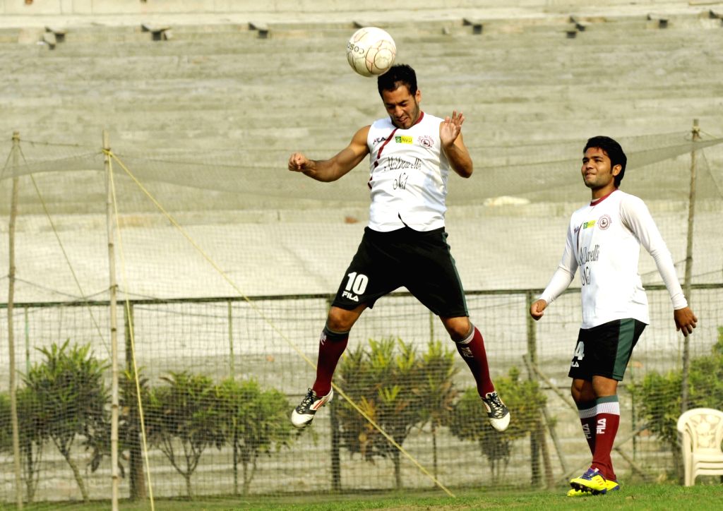 Mohun Bagan football team practice at club ground
