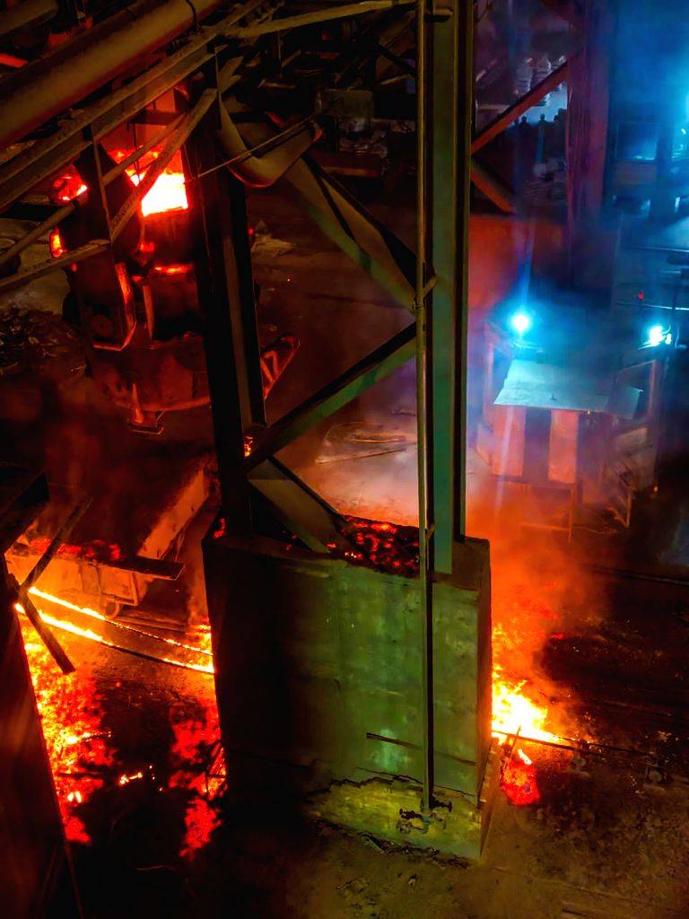 Molten Iron Spill at Vizag Steel Plant