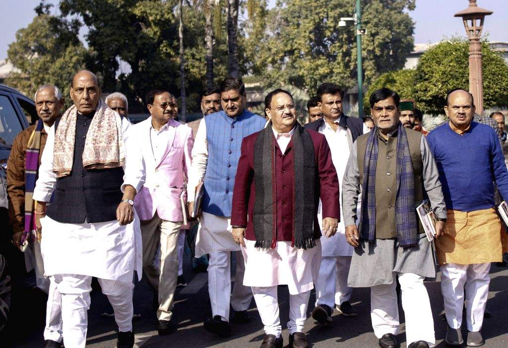 MPs at Parliament House during the winter session