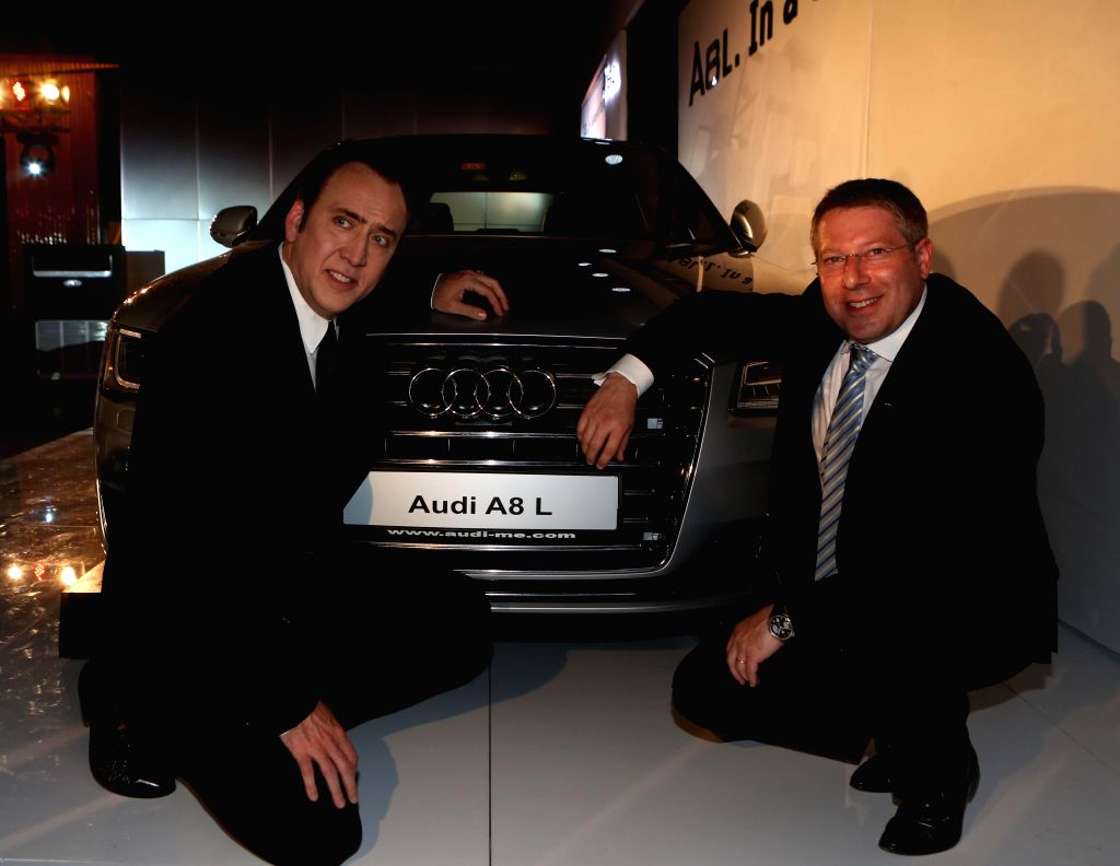 Hollywood actor Nicolas Cage at the launch of new Audi A8 L