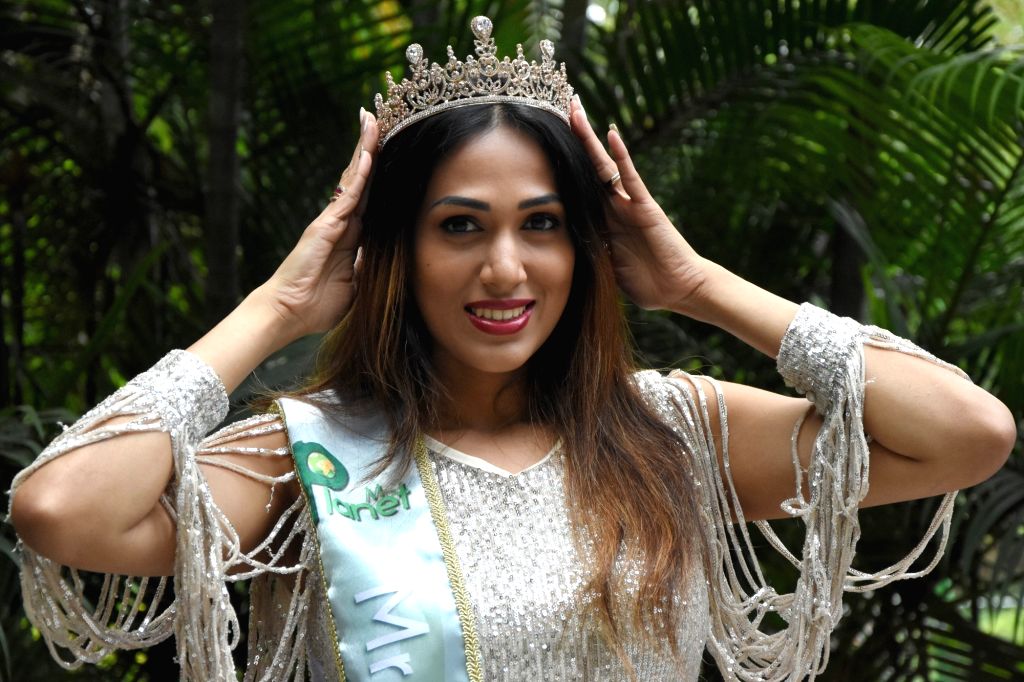 Mrs Planet 2019 Priyanka Abhishek at a press conference