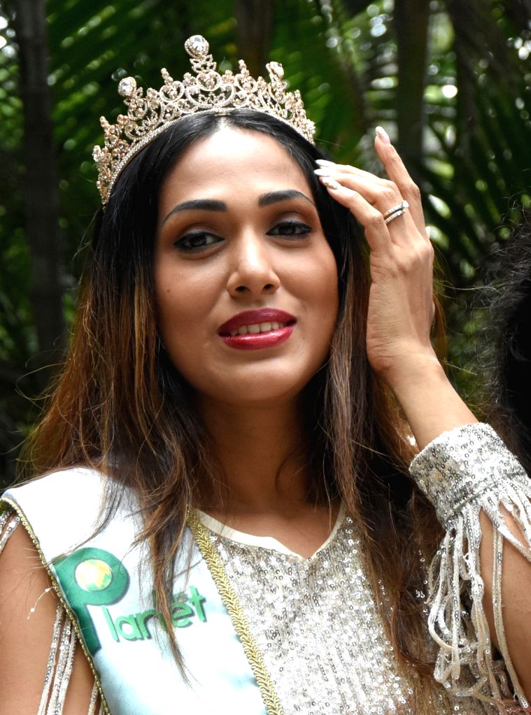 Mrs Planet 2019 Priyanka Abhishek at a press conference