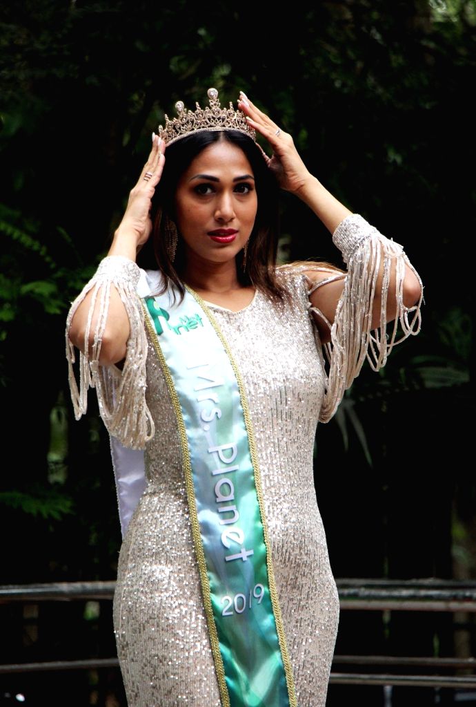Mrs Planet 2019 Priyanka Abhishek at a press conference