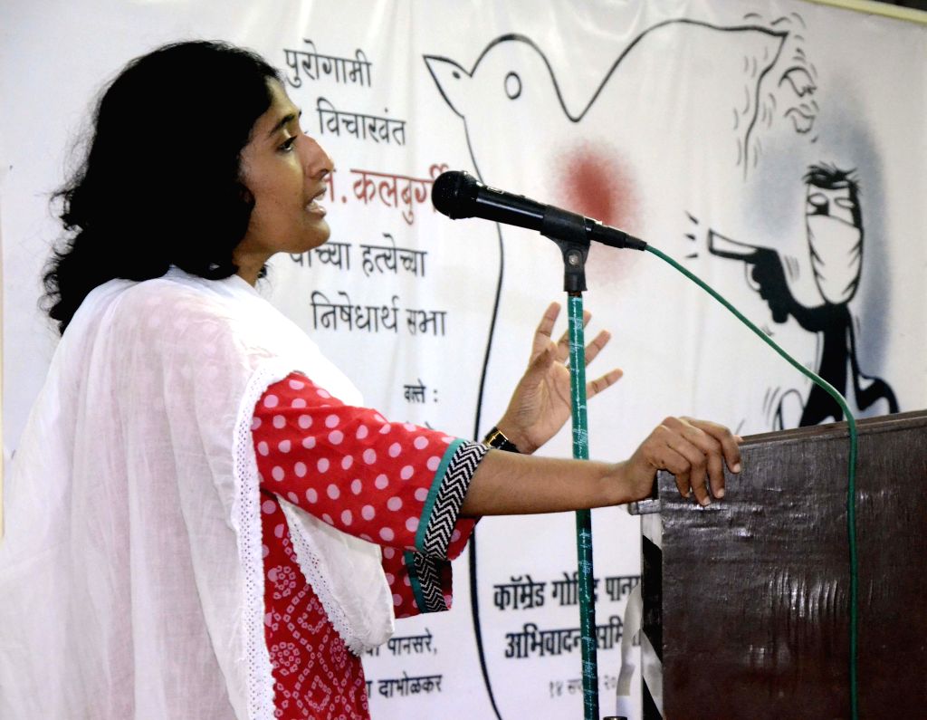 Mukta Dabholkar during a programme