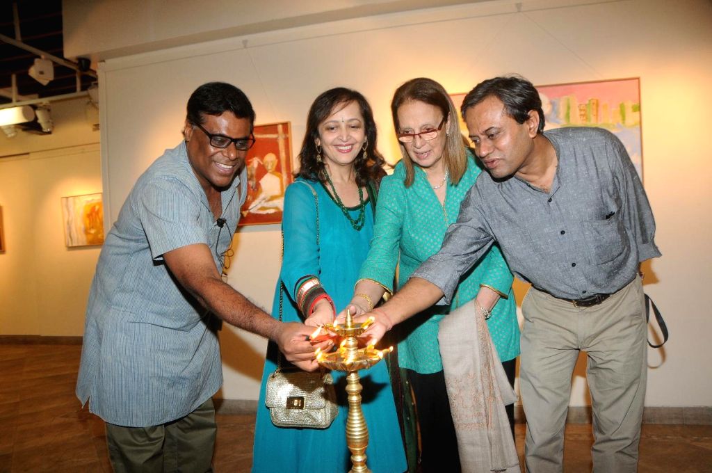 Launch of painting exhibition Nitya Gandhi Living Reliving Gandhi