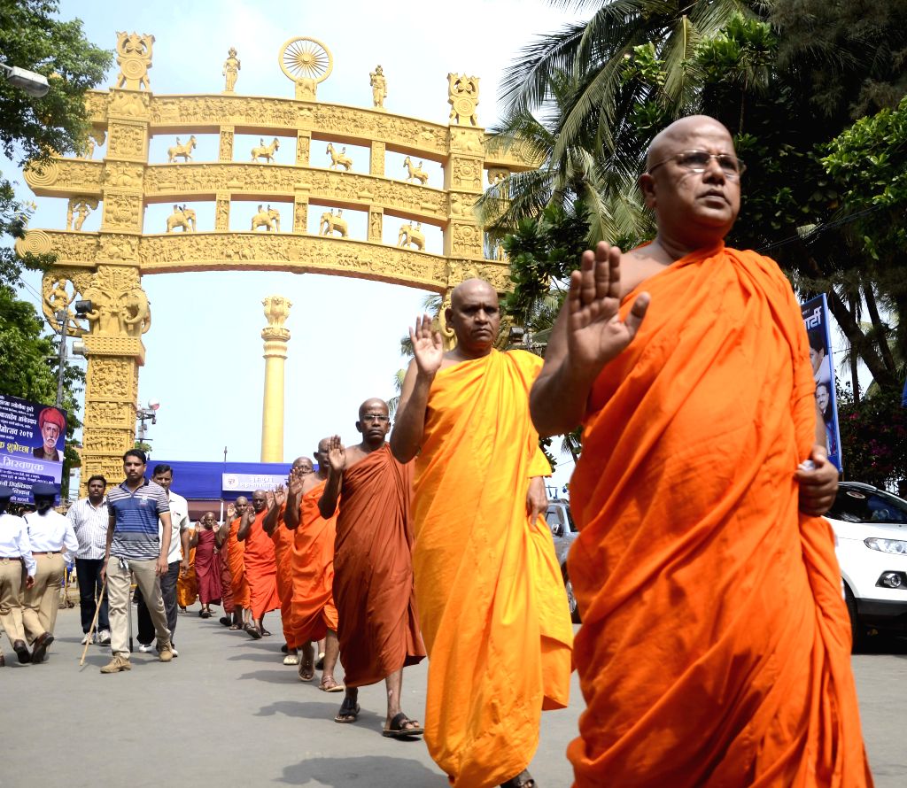 Buddhist monks visit Chaitya Bhoomi