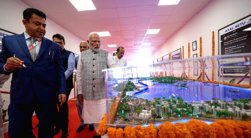 Prime Minister Narendra Modi visits an exhibition during the ...