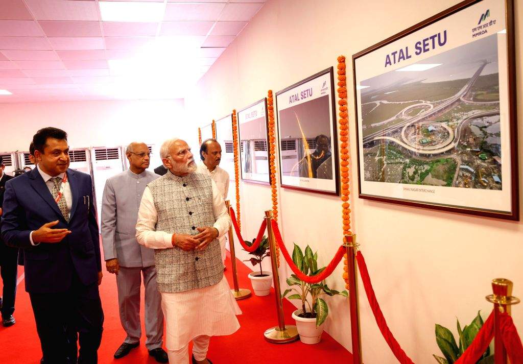 Prime Minister Narendra Modi visits an exhibition during the ...