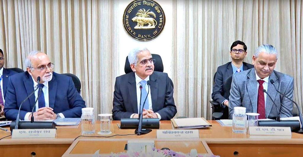Reserve Bank of India (RBI) Governor Shaktikanta Das addresses a press ...