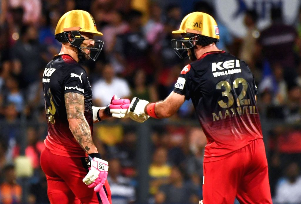 Mumbai : Royal Challengers Bangalore captain Faf du Plessis celebrates ...