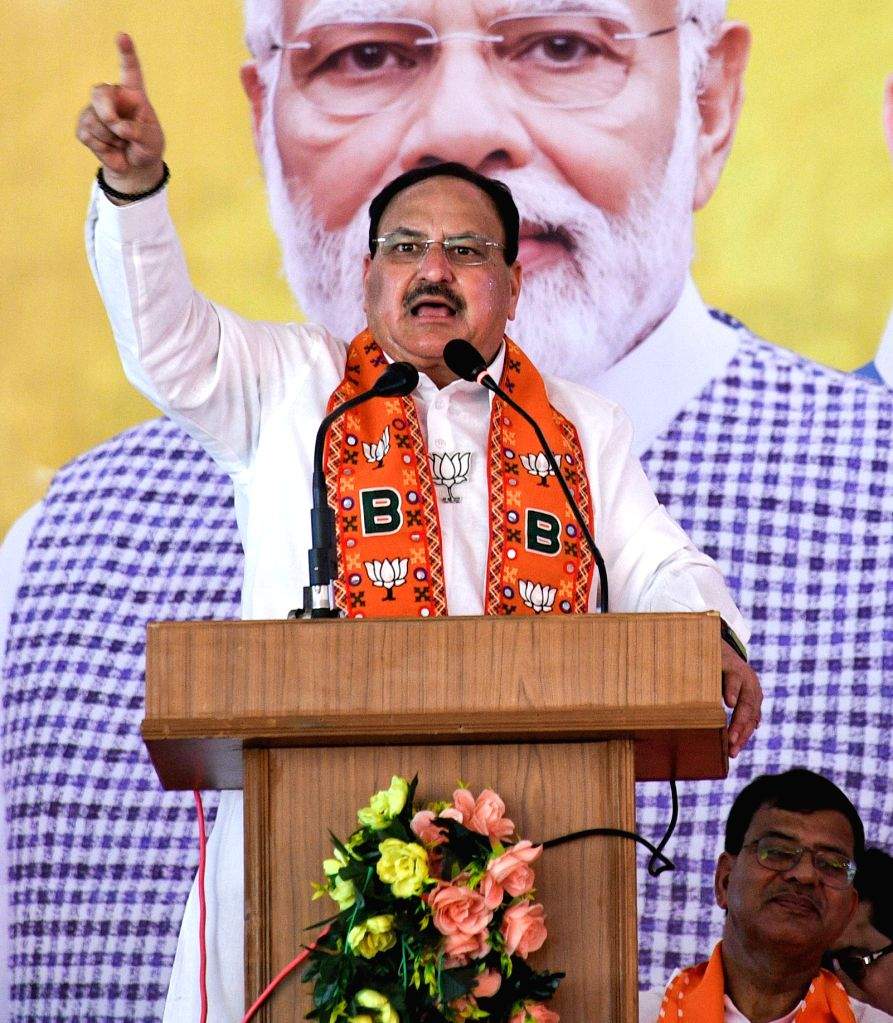 Nadia : BJP National President JP Nadda during an election rally for ...