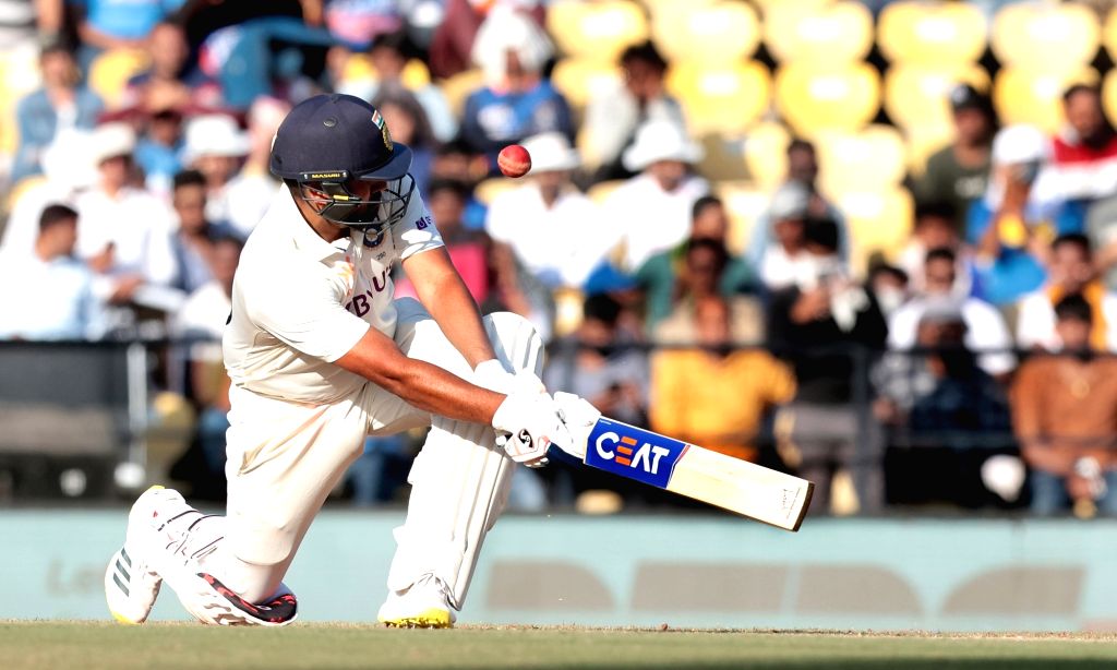:Nagpur:India's captain Rohit Sharma,bats during the first day of the ...