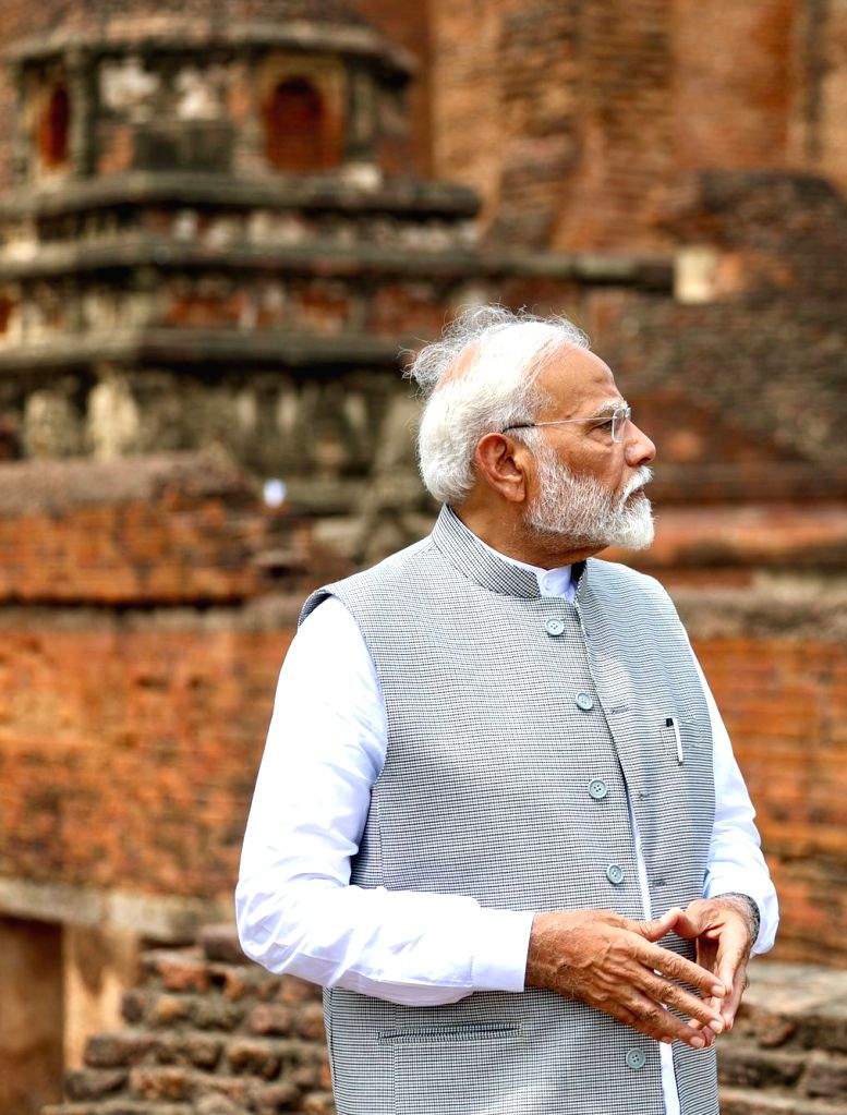 Nalanda : Prime Minister Narendra Modi visited the ruins of Nalanda ...