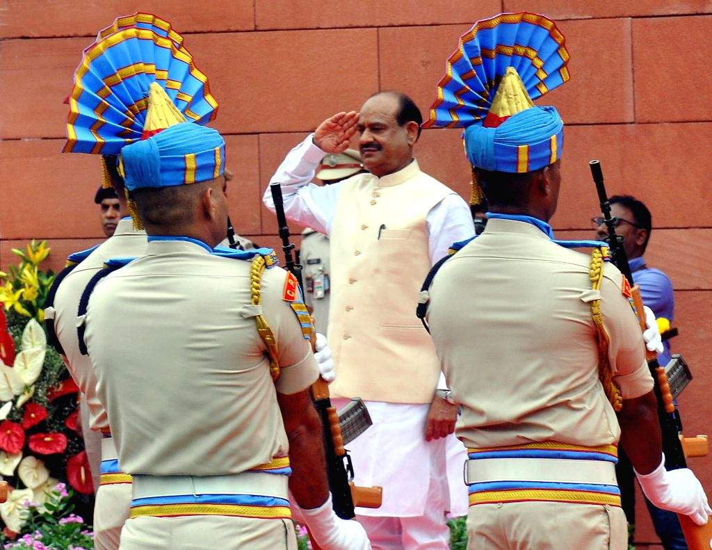 National flag hoisting ceremony at 'Gaja Dwar' in new Parliament