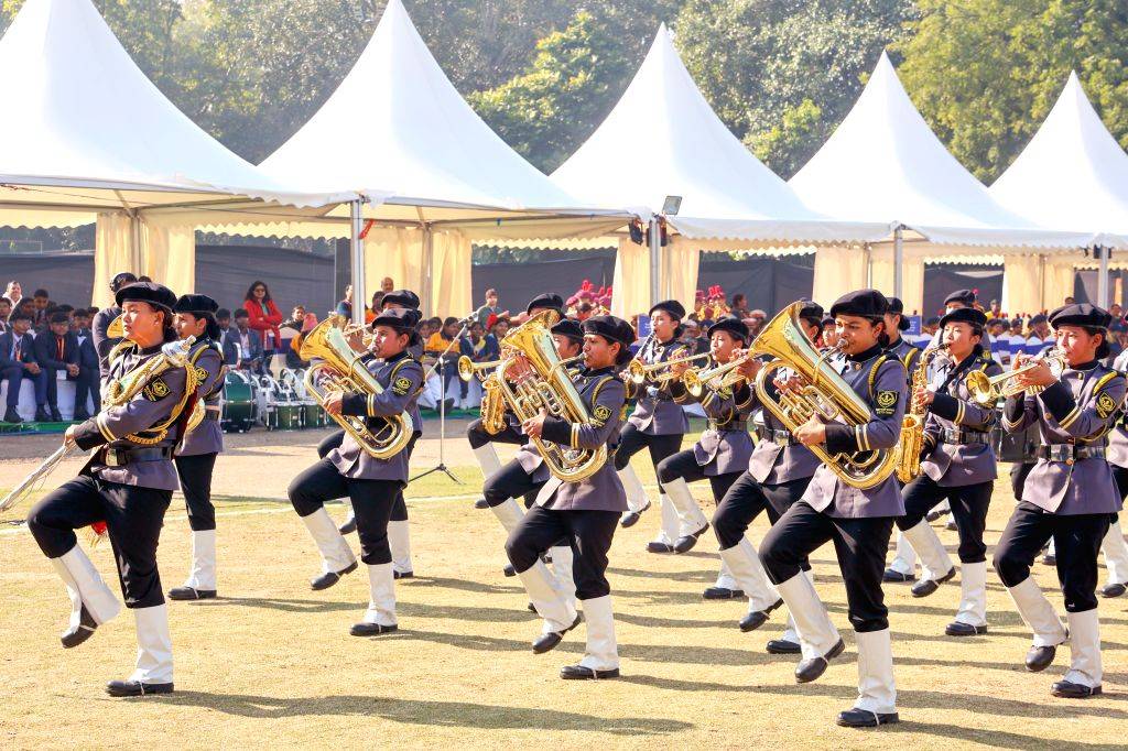 National School Band Competition at Major Dhyan Chand National Stadium