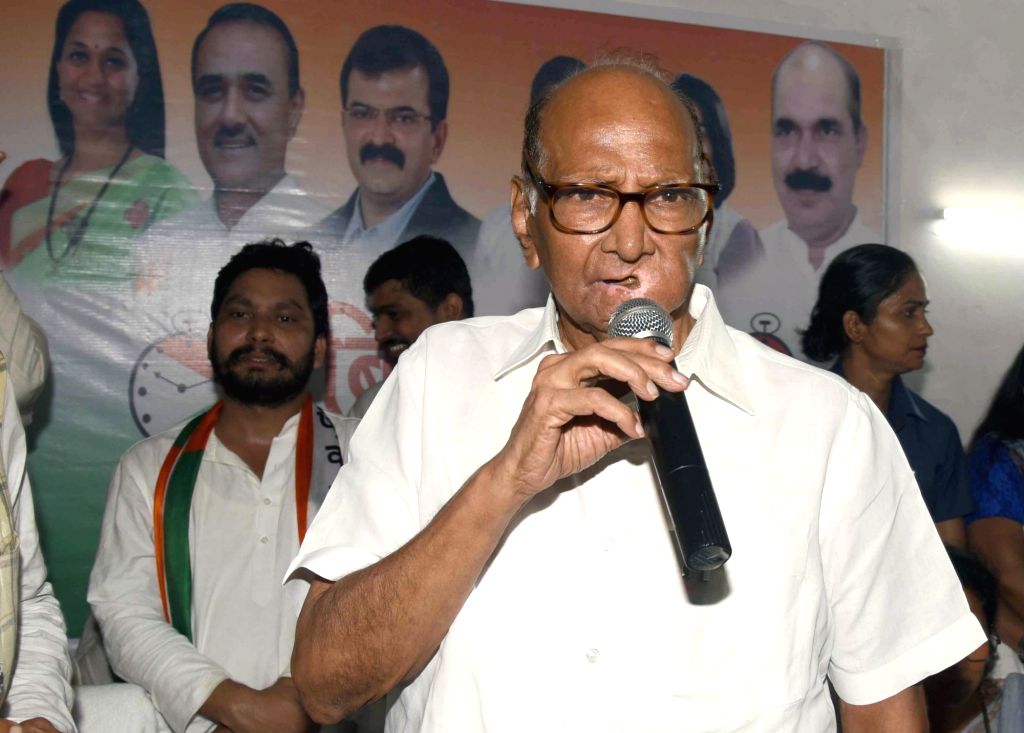 Patna: Nationalist Congress Party (NCP) chief Sharad Pawar speaks ...