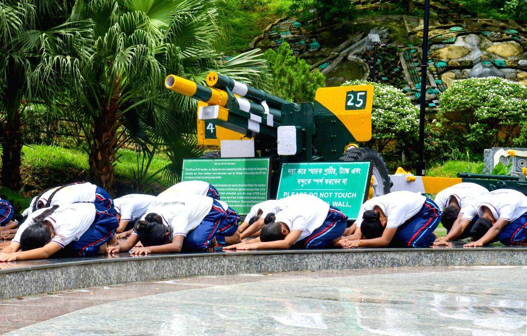NCC Cadets Perform Yoga at War Memorial on Yoga Day