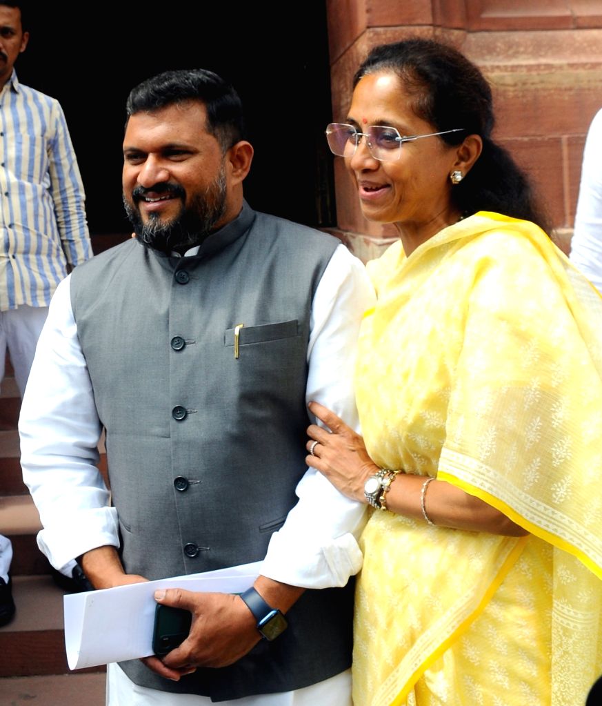 NCP MP Supriya Sule with party MP from Lakshadweep, Mohammed Faizal at ...