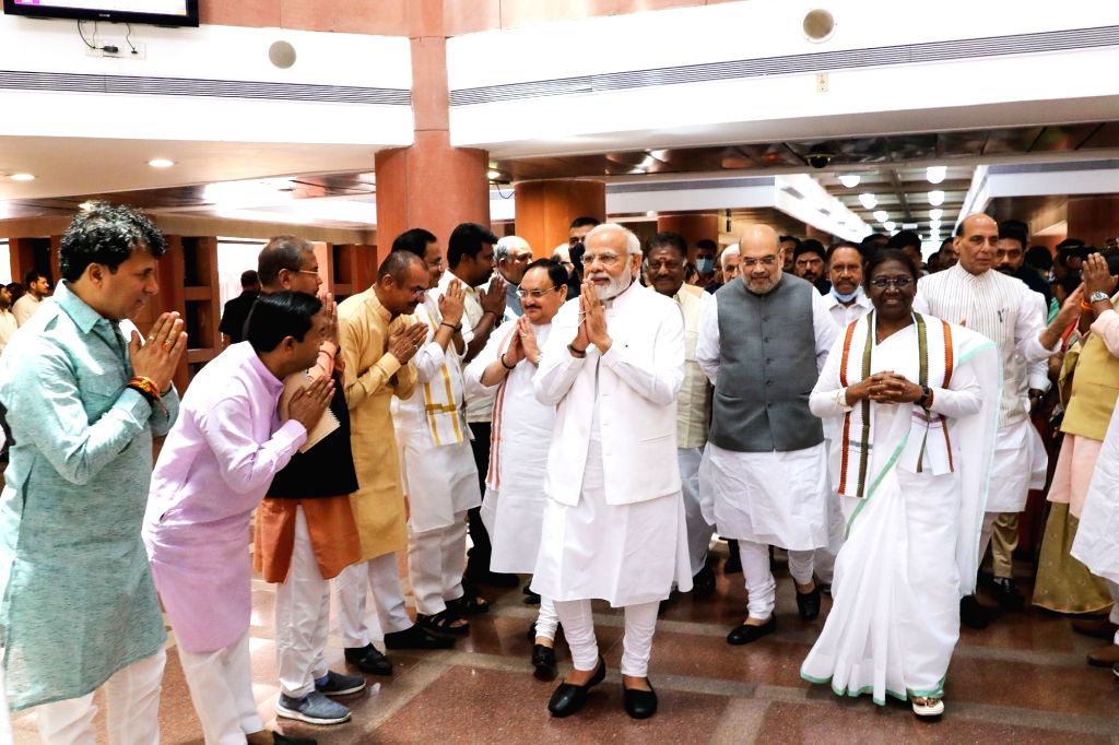 NDA's candidate Droupadi Murmu after filing nomination papers