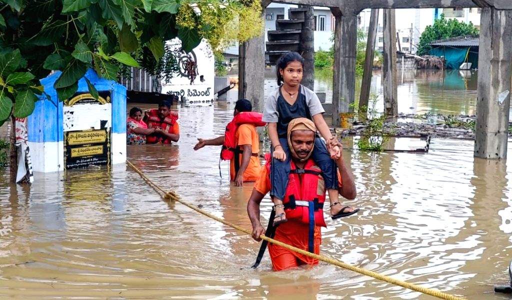 NDRF team carries out rescue and relief operations in flood-hit areas