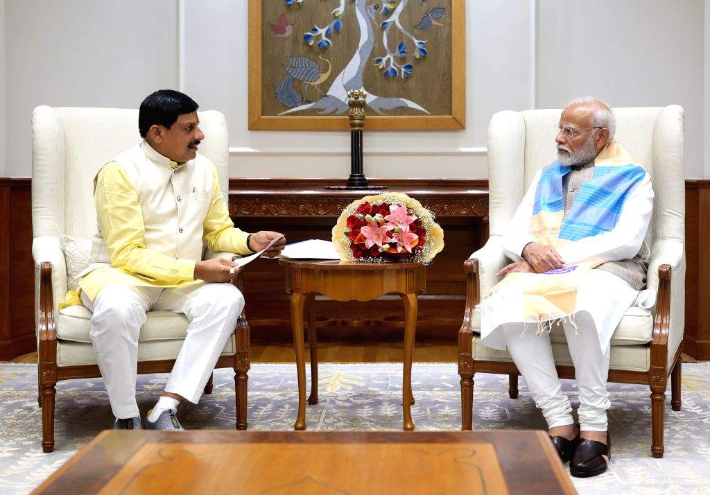 Chief Minister of Madhya Pradesh Mohan Yadav meets Prime Minister ...