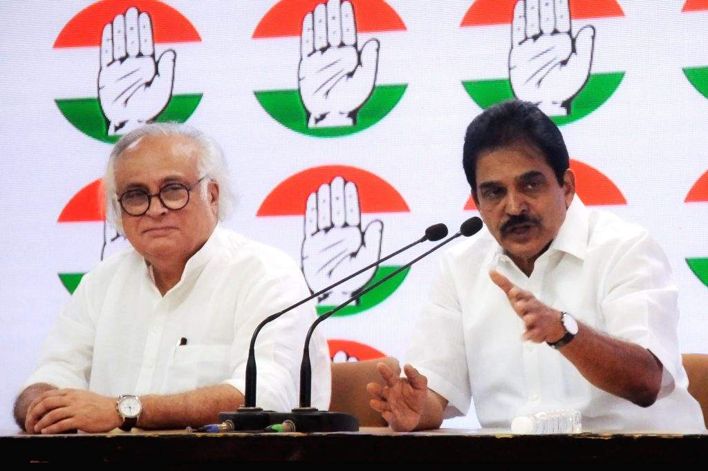 New Delhi : Congress General Secretaries KC Venugopal and Jairam Ramesh ...