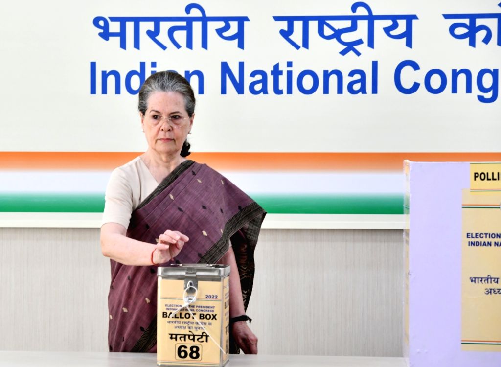 New Delhi : Congress Presidential Election at AICC headquarters