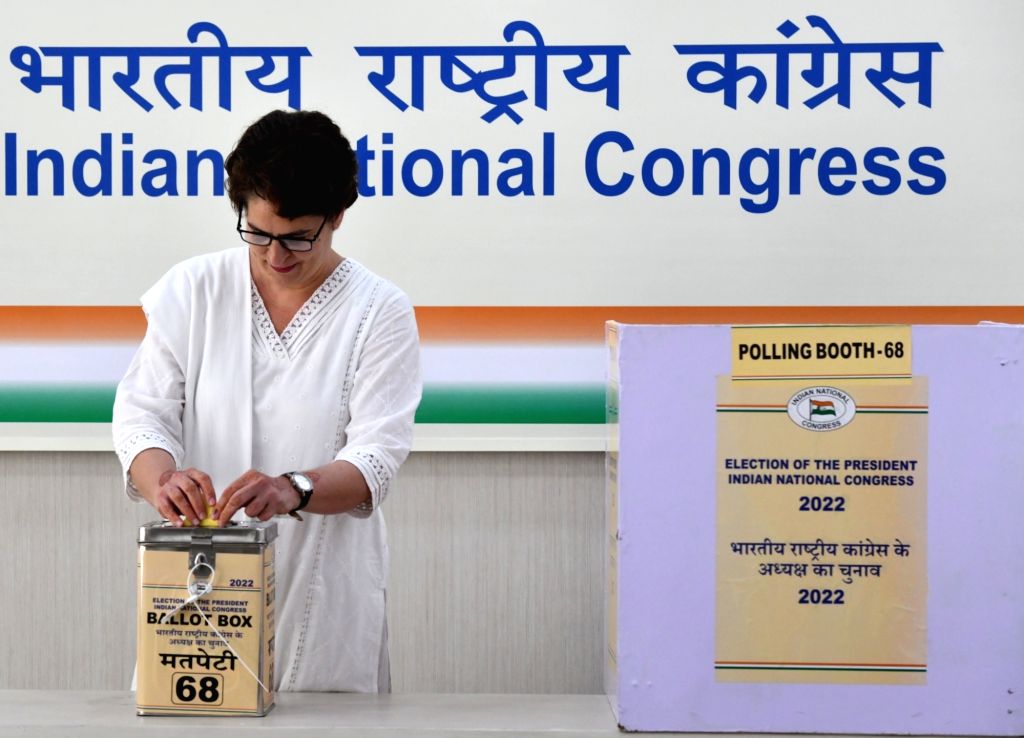 New Delhi : Congress Presidential Election at AICC headquarters
