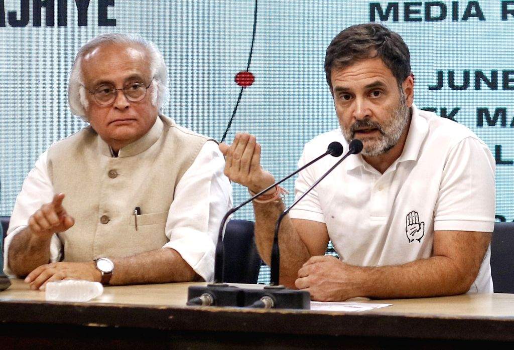 New Delhi : Congress leader Rahul Gandhi addresses a press conference