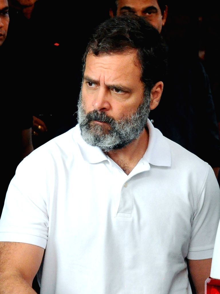 New Delhi:Congress leader Rahul Gandhi arrives at Parliament House complex