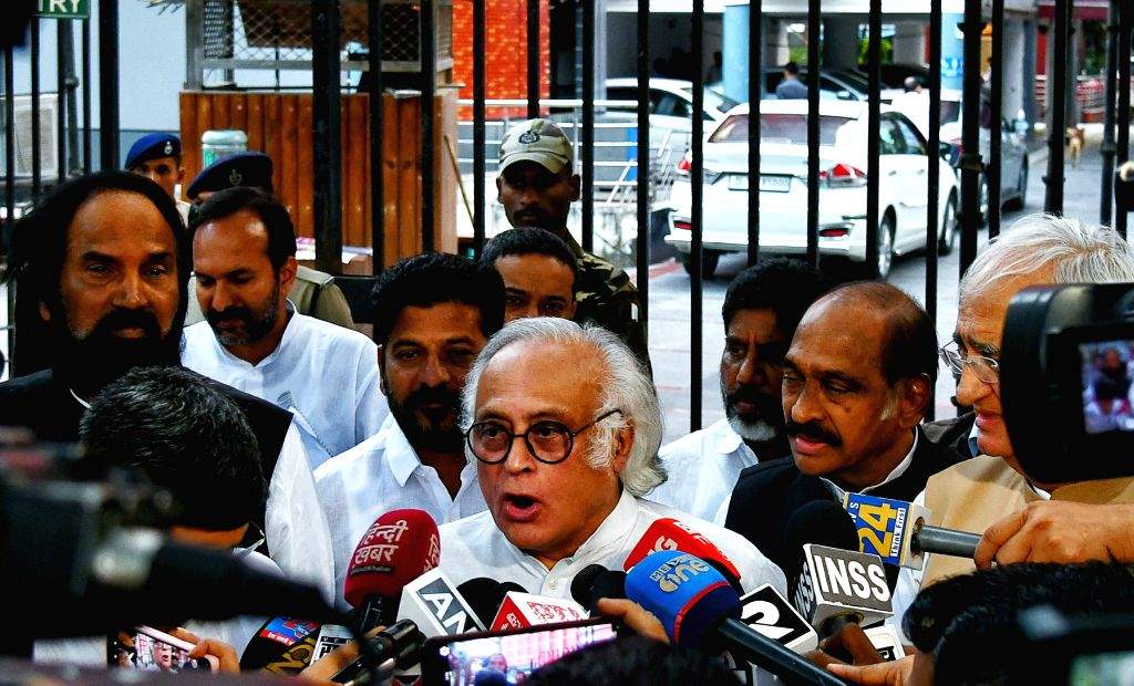 New Delhi : Congress leaders come out after meeting the Election ...
