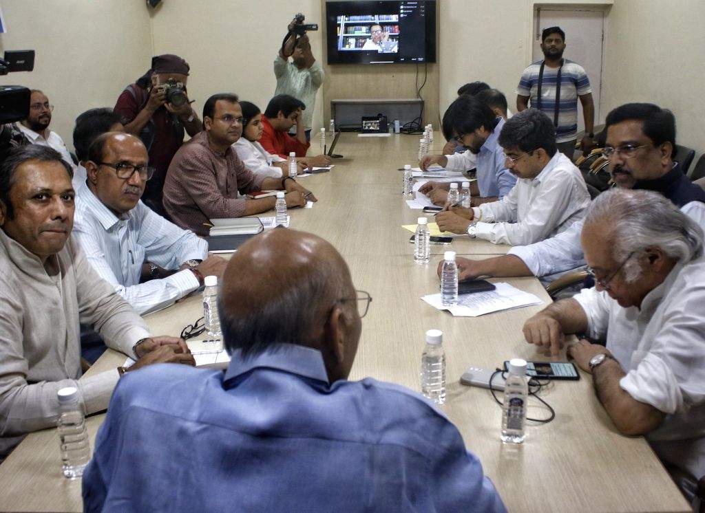 New Delhi : Congress MP Abhishek Singhvi chairs a meeting of the ...