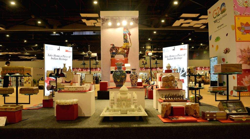 New Delhi : Craft exhibition at Bharat Mandapam during G20 Summit