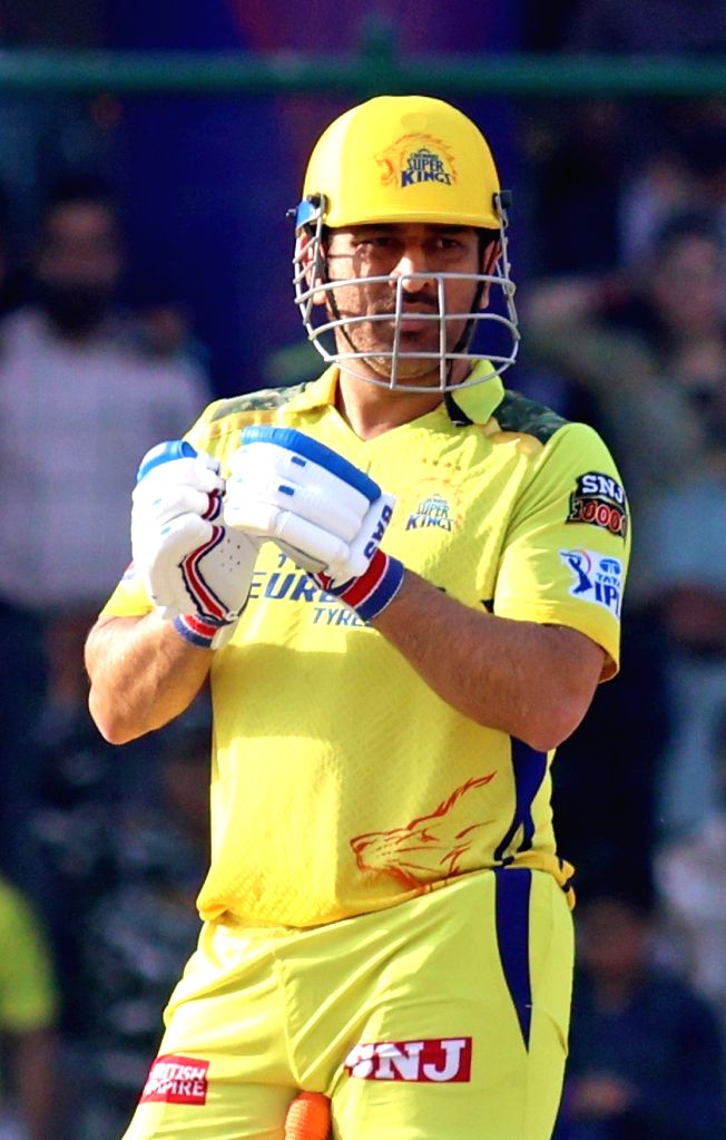 : New Delhi : CSK's captain MS Dhoni during the IPL 2023 match