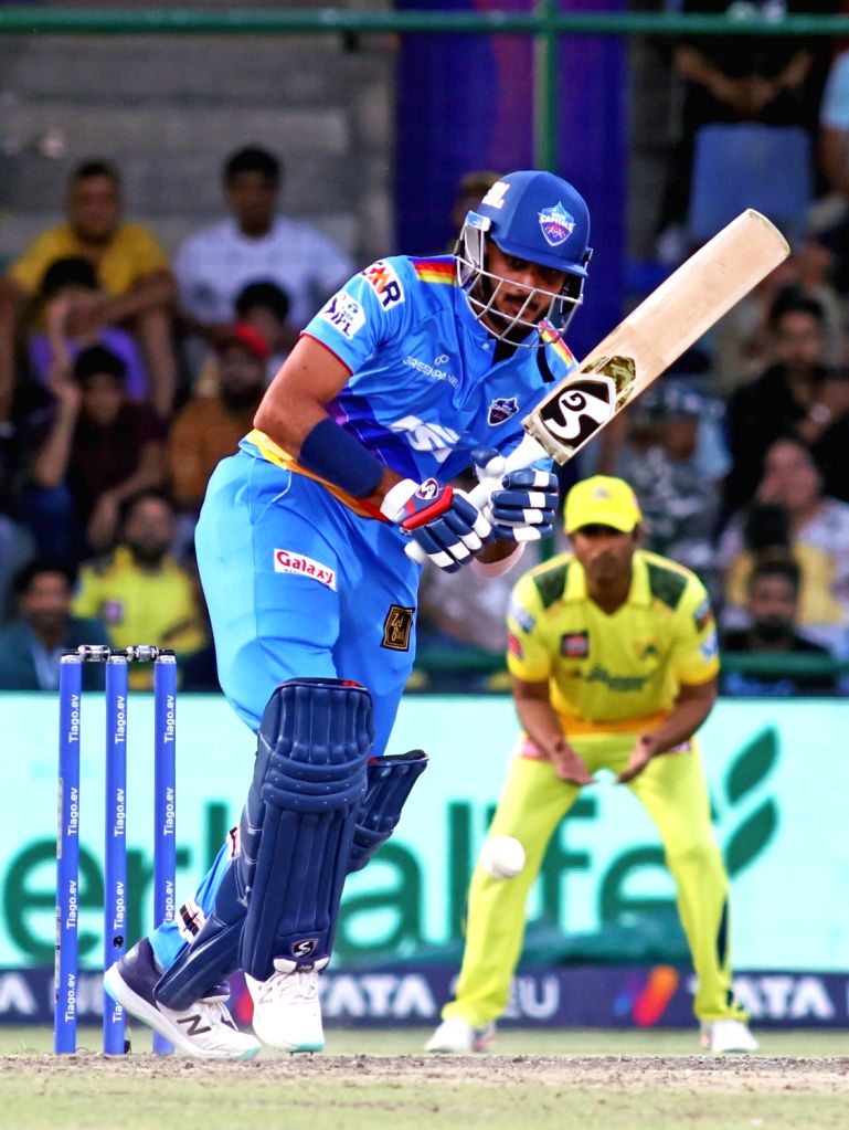 : New Delhi : DC's Axar Patel plays a shot during the IPL 2023 match