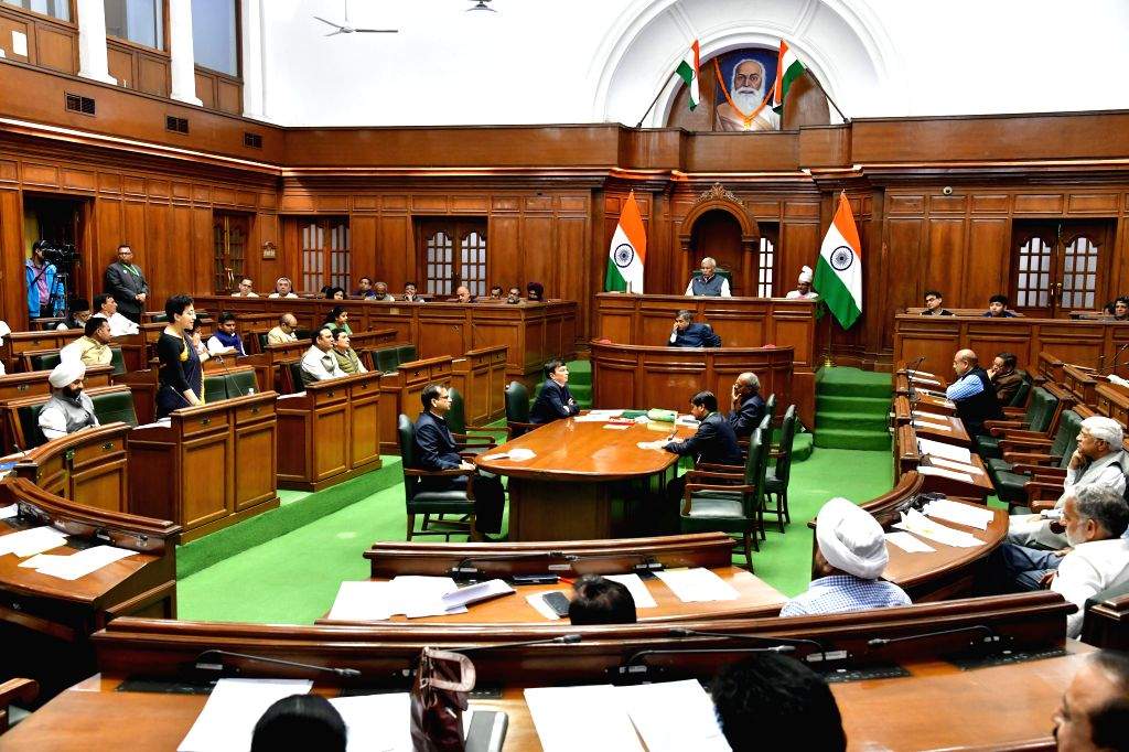 Delhi Finance Minister Atishi Singh speaks during the Budget session at ...