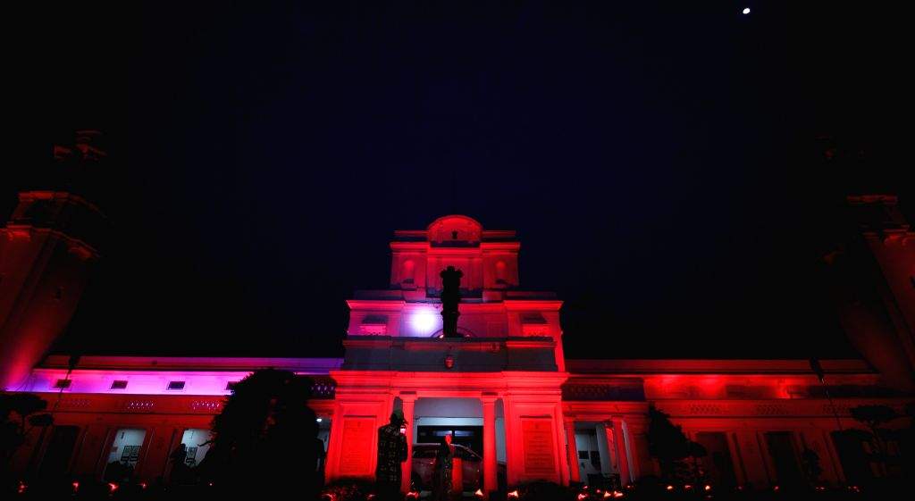 Delhi Legislative Assembly lit up for thalassaemia awareness