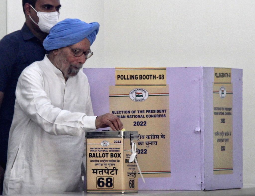 New Delhi : Congress Presidential Election at AICC headquarters