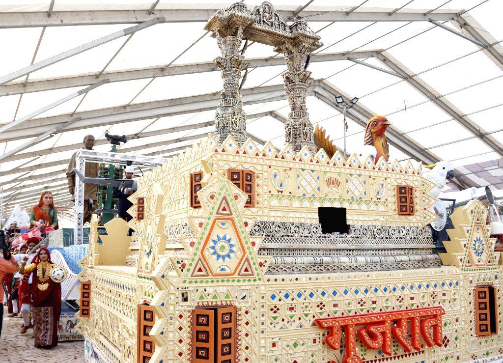 Media preview of the tableau participating in the Republic Day Parade 2025